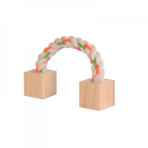 Cotton Play Rope on Wooden Blocks