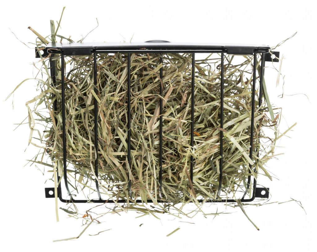 Wall-mounted Hay Rack with Flip-up Lid for Guinea Pigs and Rabbits