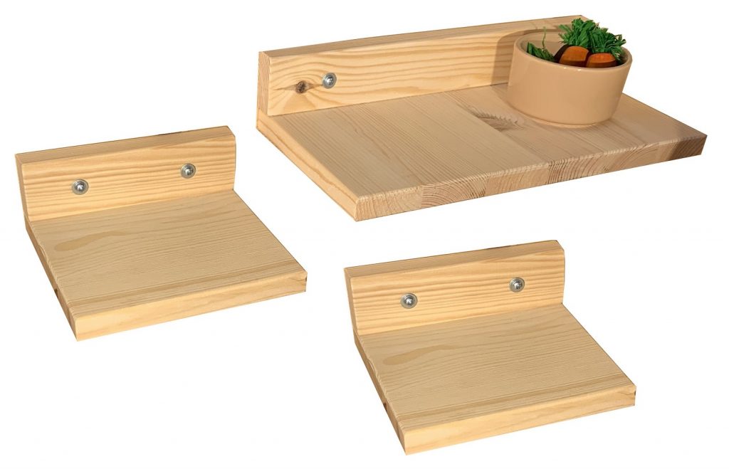 Hamster & Small Pet Wall-mounted Platform Shelves - 2 sizes