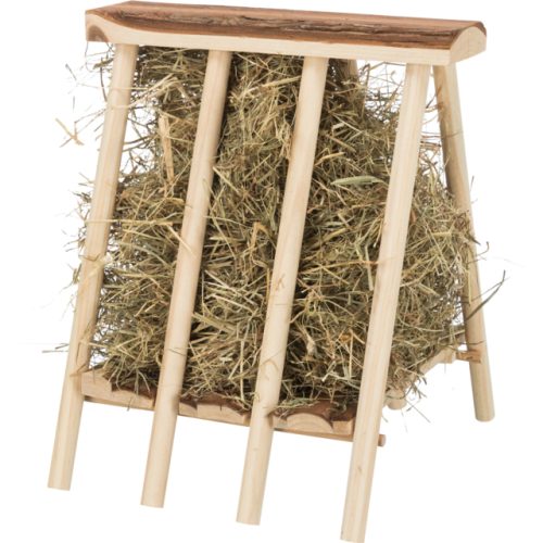 Solid Wood Wall-mounted Hay Rack for Guinea Pigs and Rabbits